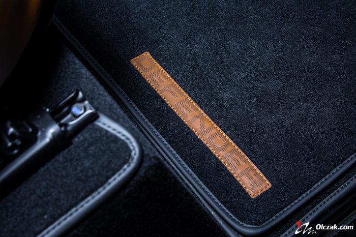 Land Rover Defender with brown interior